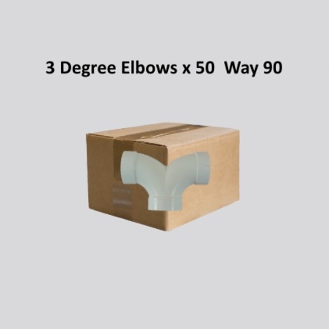 3 Way 90 Degree Elbows x 50