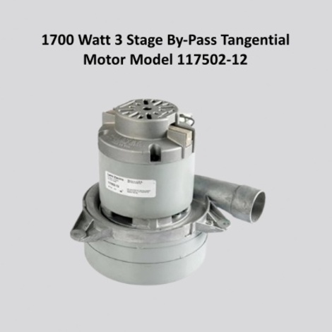 1700 Watt 3 Stage By-Pass Tangential Motor Model 117502-12